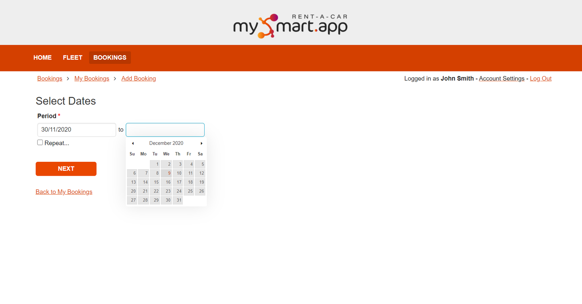 Rent-a-Car App - MySmart.App